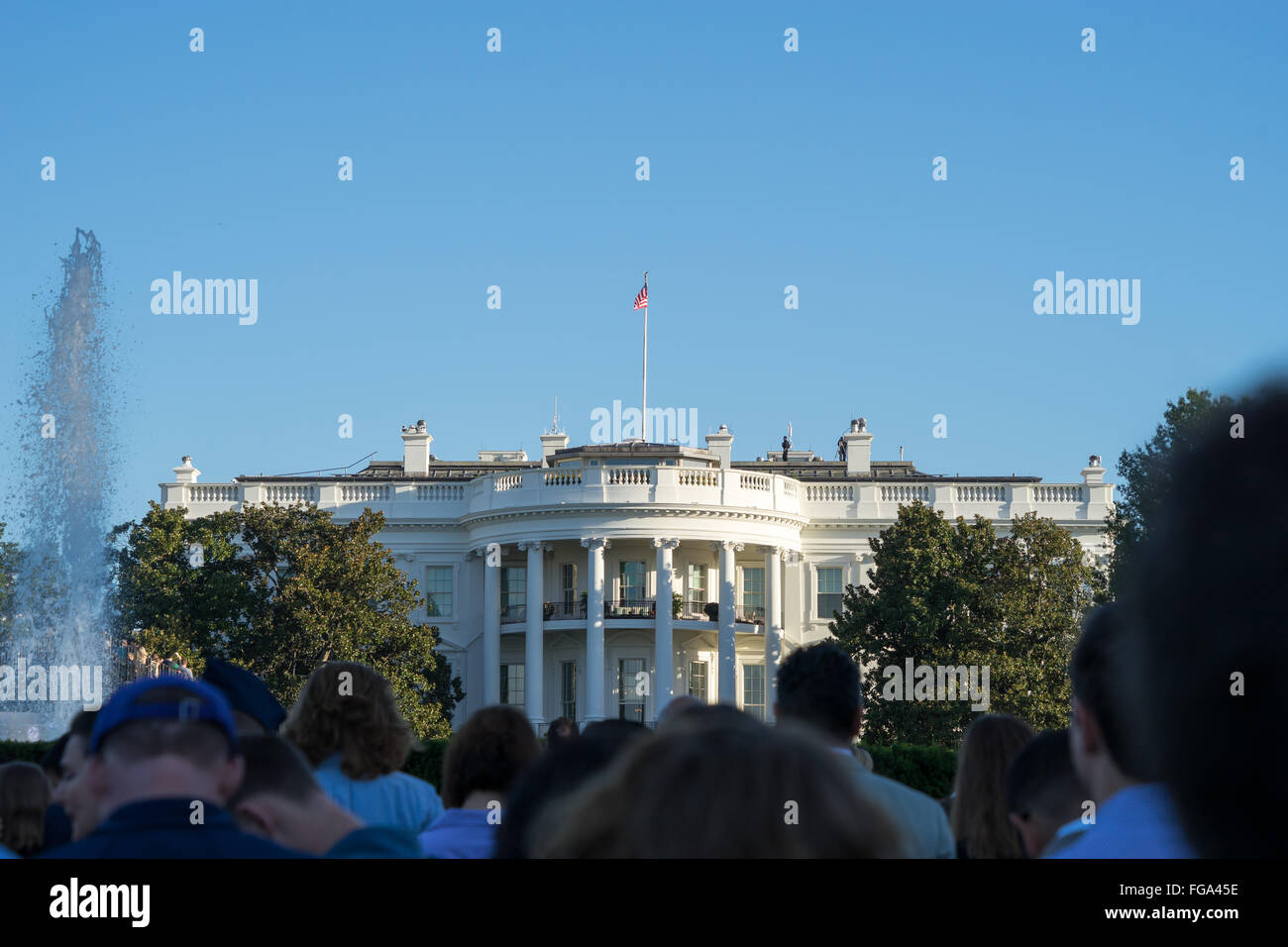 Rear View Of People Standing In Front Of White House Stock Photo - Alamy