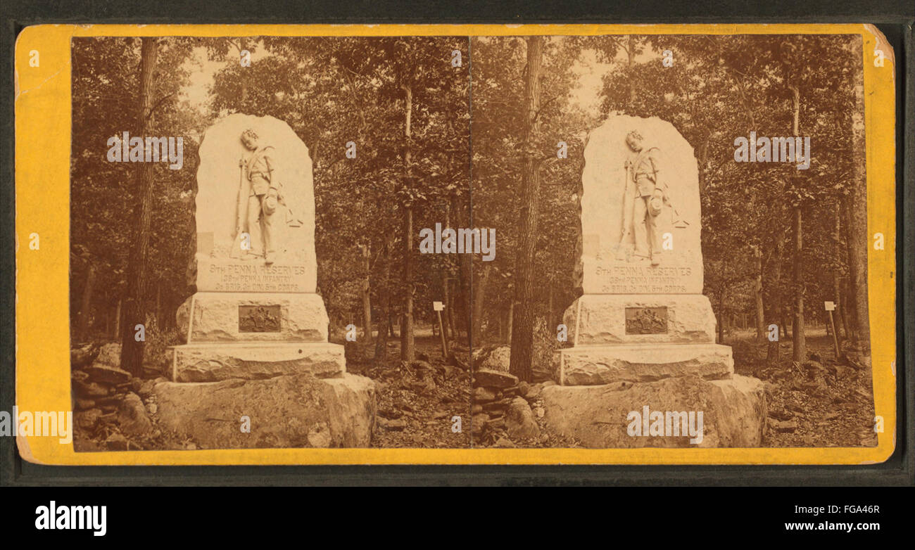 A stereoscopic view of the 9th Pennsylvania Reserves near Round Top ...