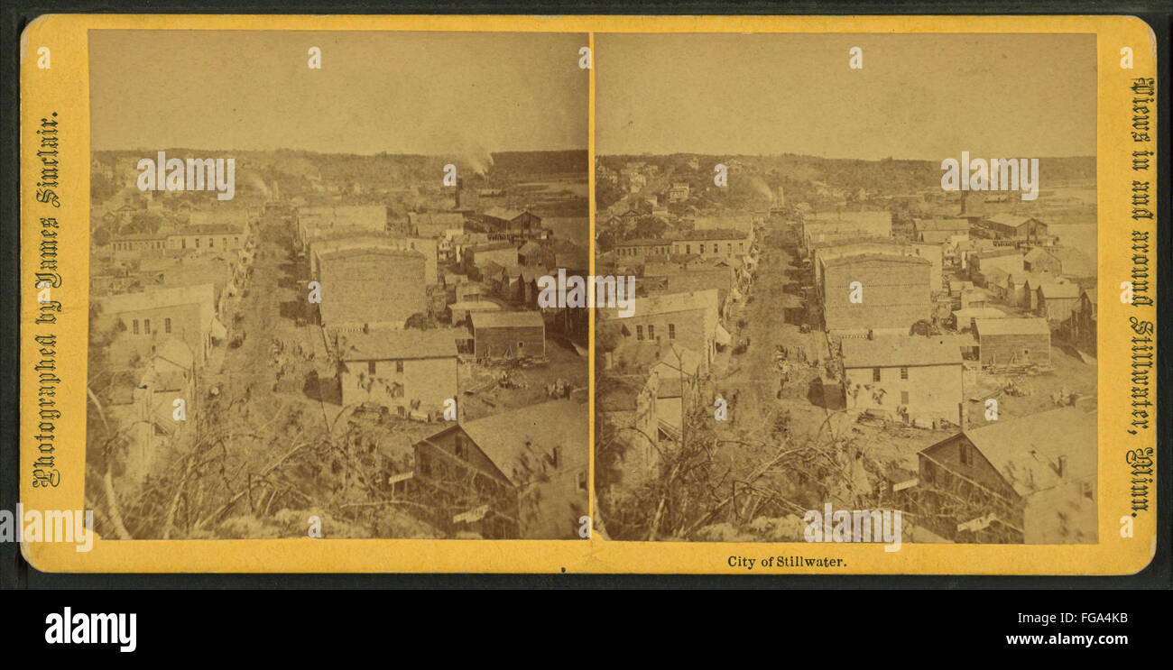 View of the city of Stillwater, captured by James Sinclair, providing a ...
