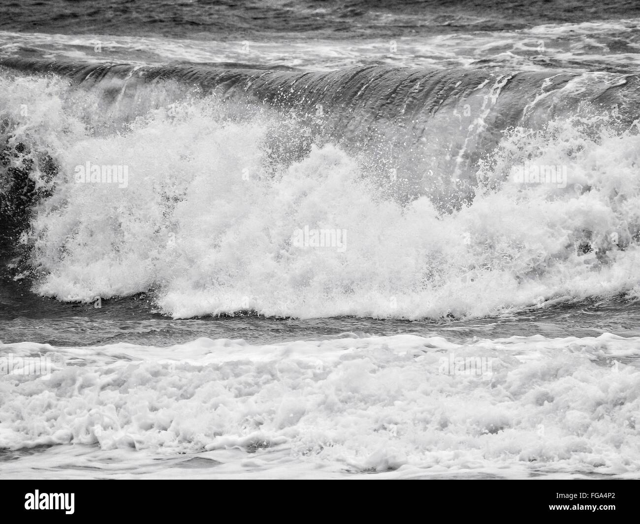 Sea Waves Splashing At Beach Stock Photo - Alamy