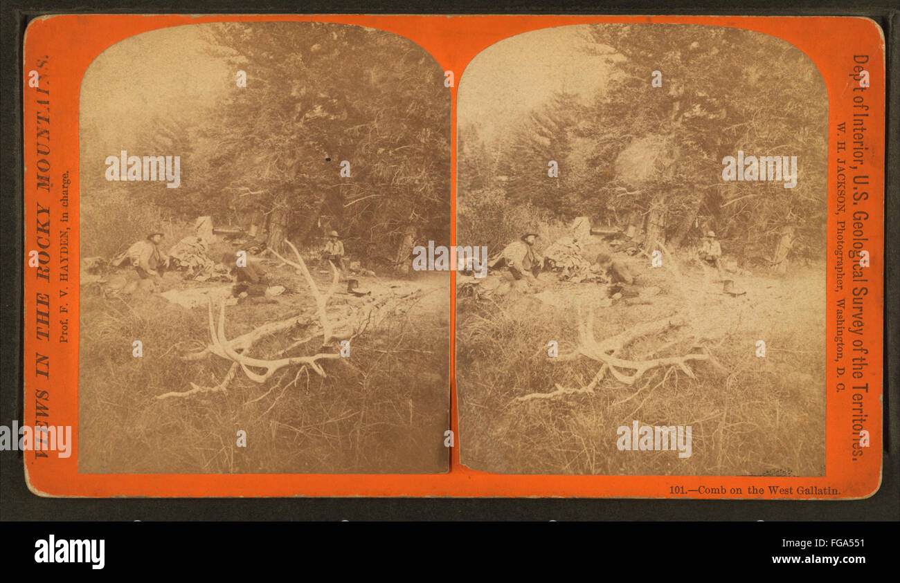 A photograph by William Henry Jackson showing a view of the Comb on the ...