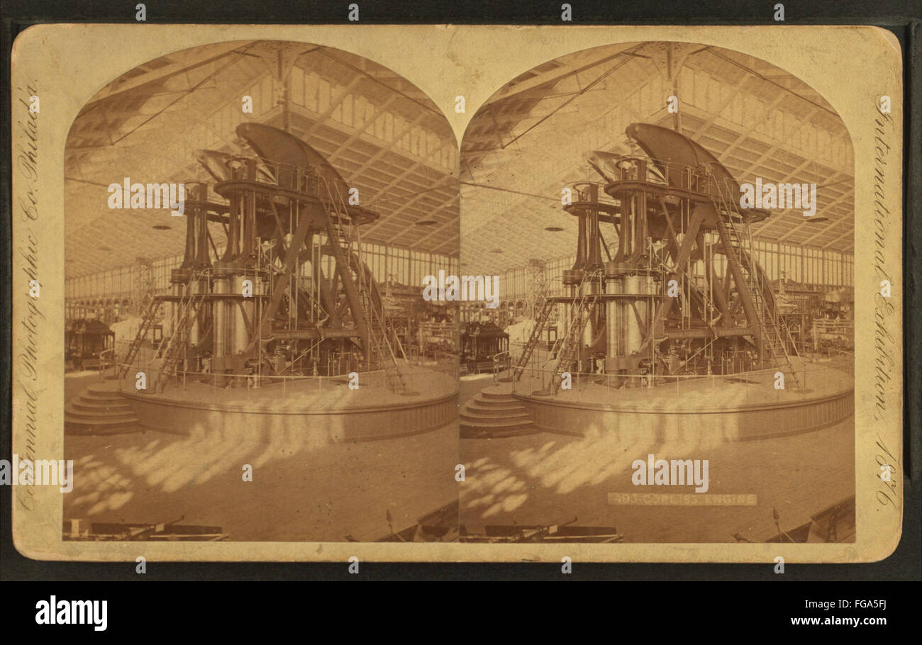 This photograph by Centennial Photographic Co. shows a Corliss engine ...