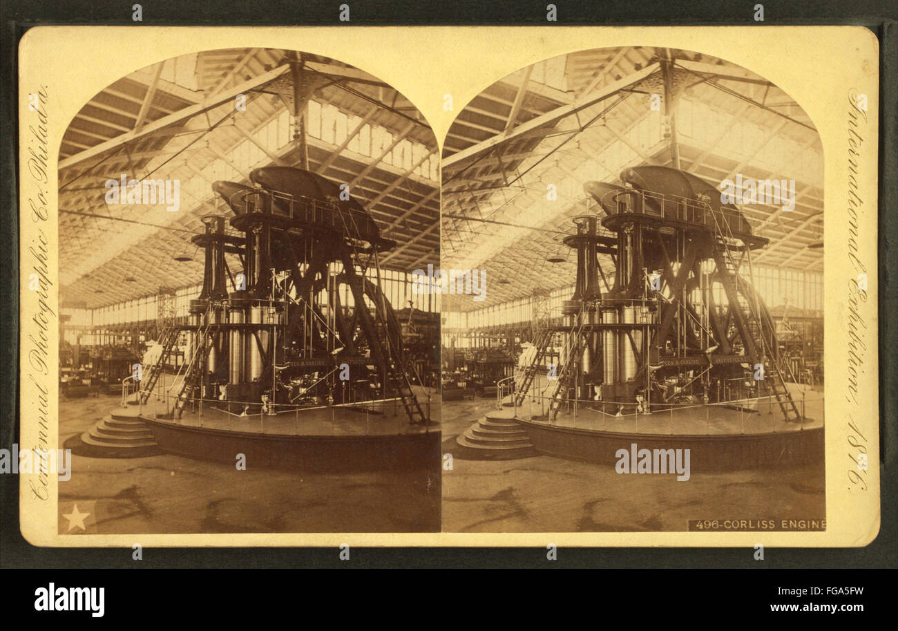 Photograph by Centennial Photographic Co. showcasing the Corliss engine ...