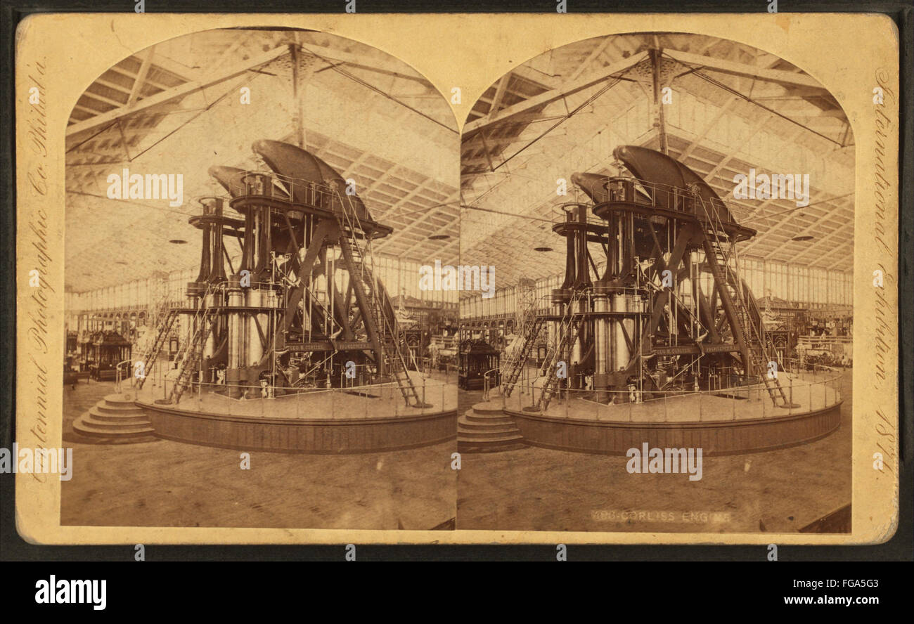 A photograph by the Centennial Photographic Co. showing a Corliss ...