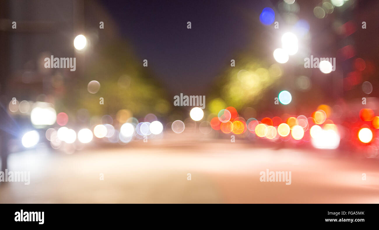 Car lights at night hi-res stock photography and images - Alamy