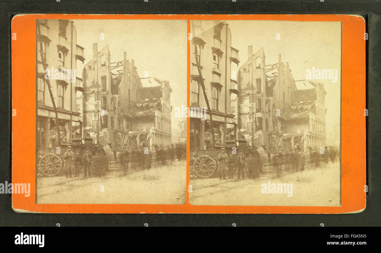A photograph by Prescott & White showing the corner of Washington and ...