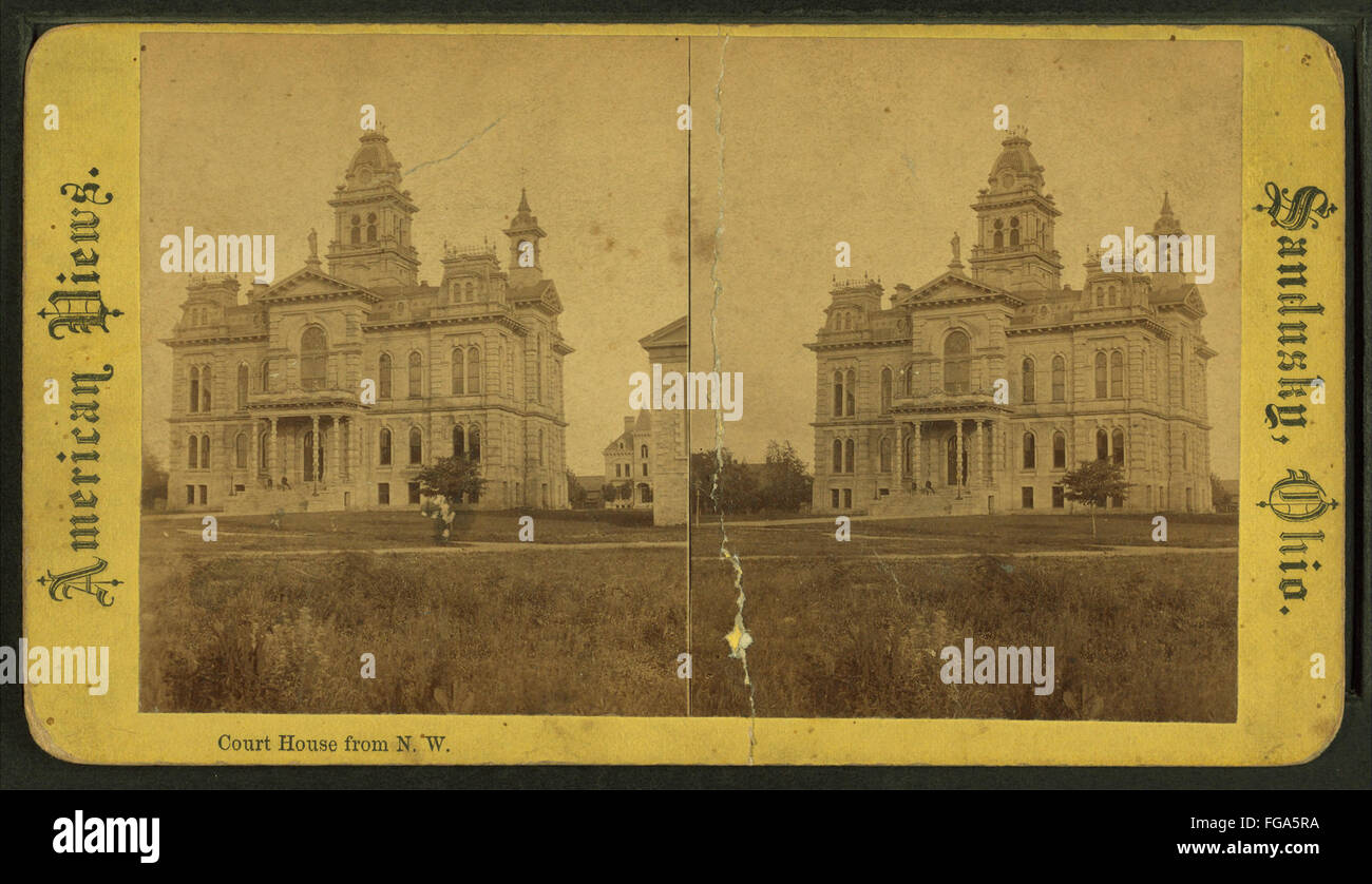 A photograph by N.H. Hammond showing a courthouse from the northwest ...