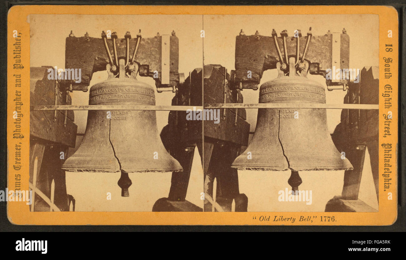 A photograph of the Old Liberty Bell, taken by James Cremer. The bell ...