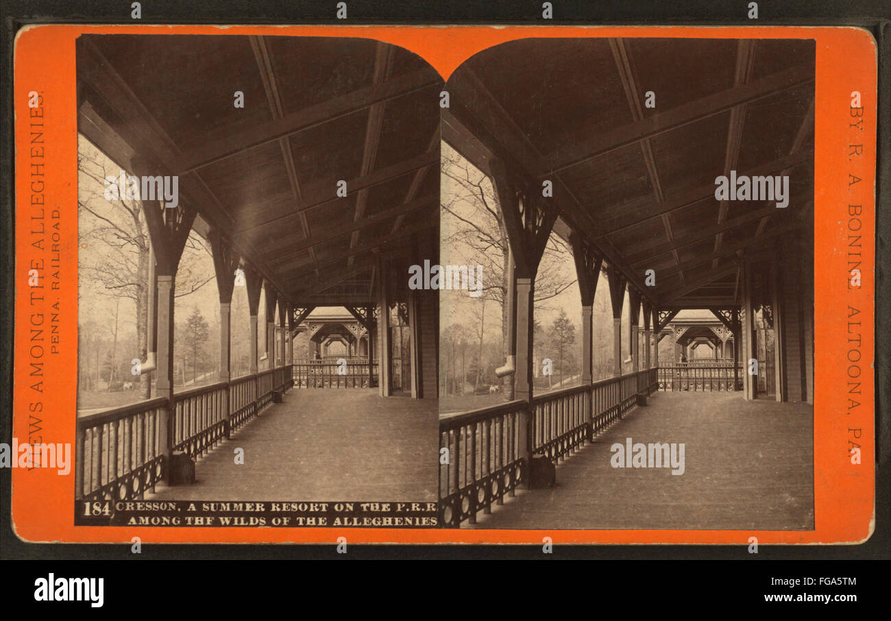 This photograph by R. A. Bonine captures Cresson, a summer resort located on the Pennsylvania ...