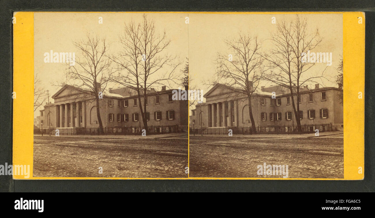 A photograph by Bartlett & French showing the Deaf and Dumb Asylum ...