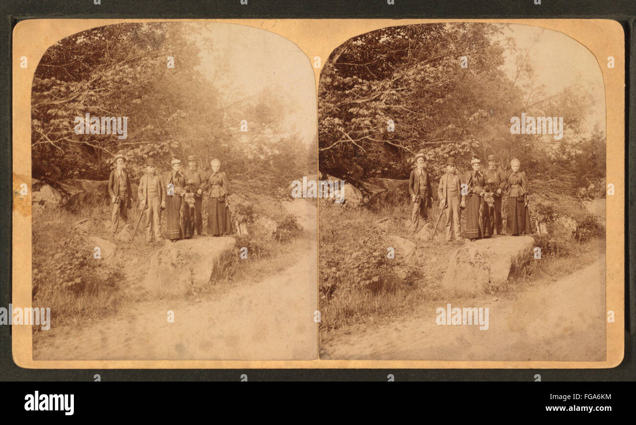 Devil's Den, Gettysburg, Pa., June 25, 1892. (Group posing at Devil's ...