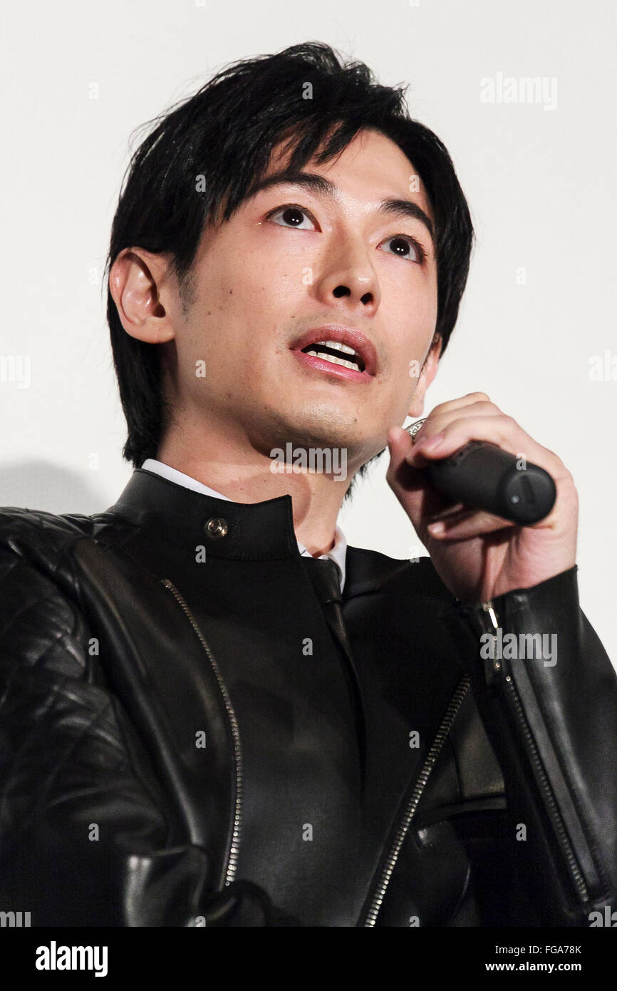 Actor Dean Fujioka speaks to the audience during the stage greeting for ...