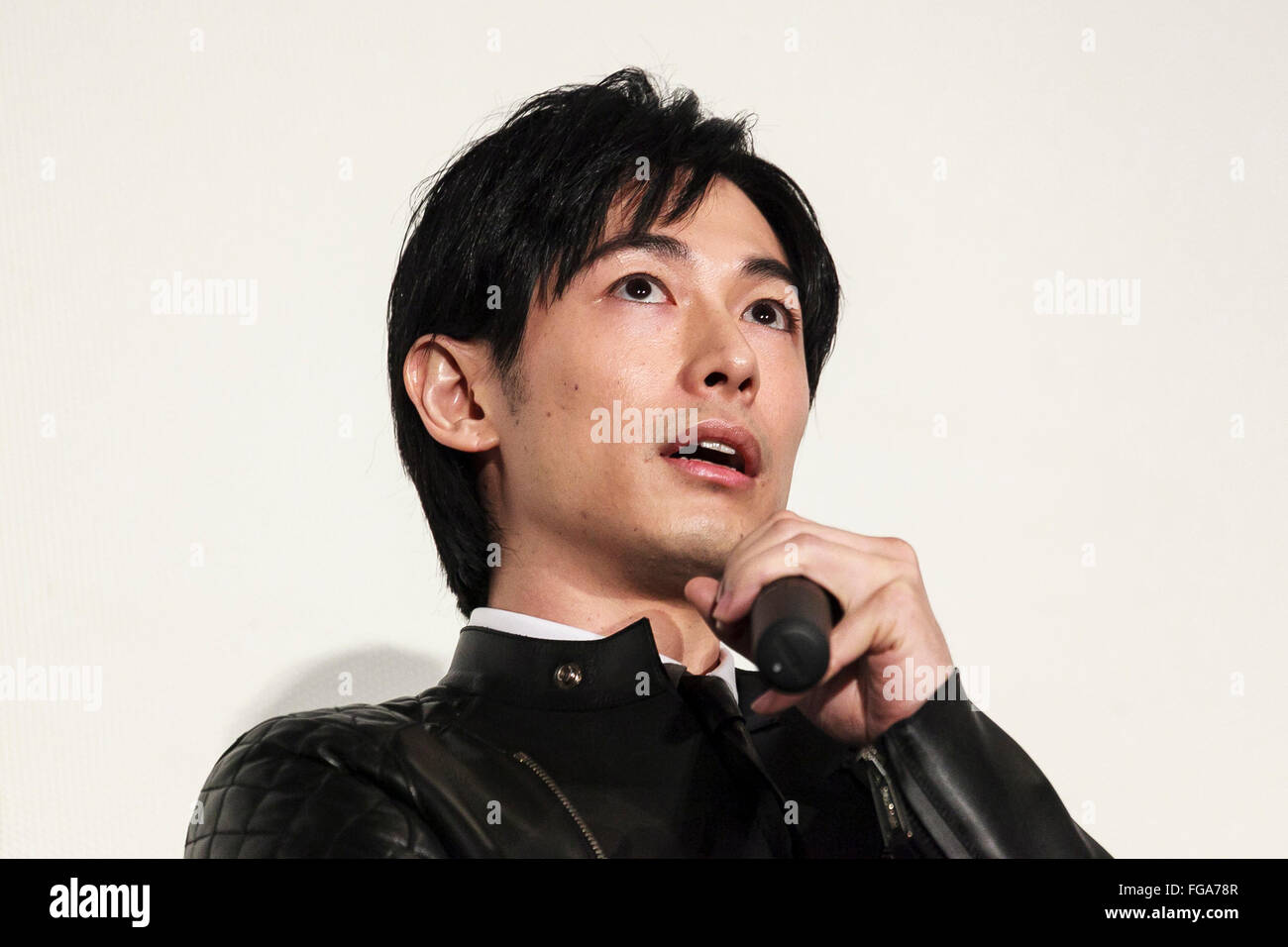 Actor Dean Fujioka speaks to the audience during the stage greeting for ...