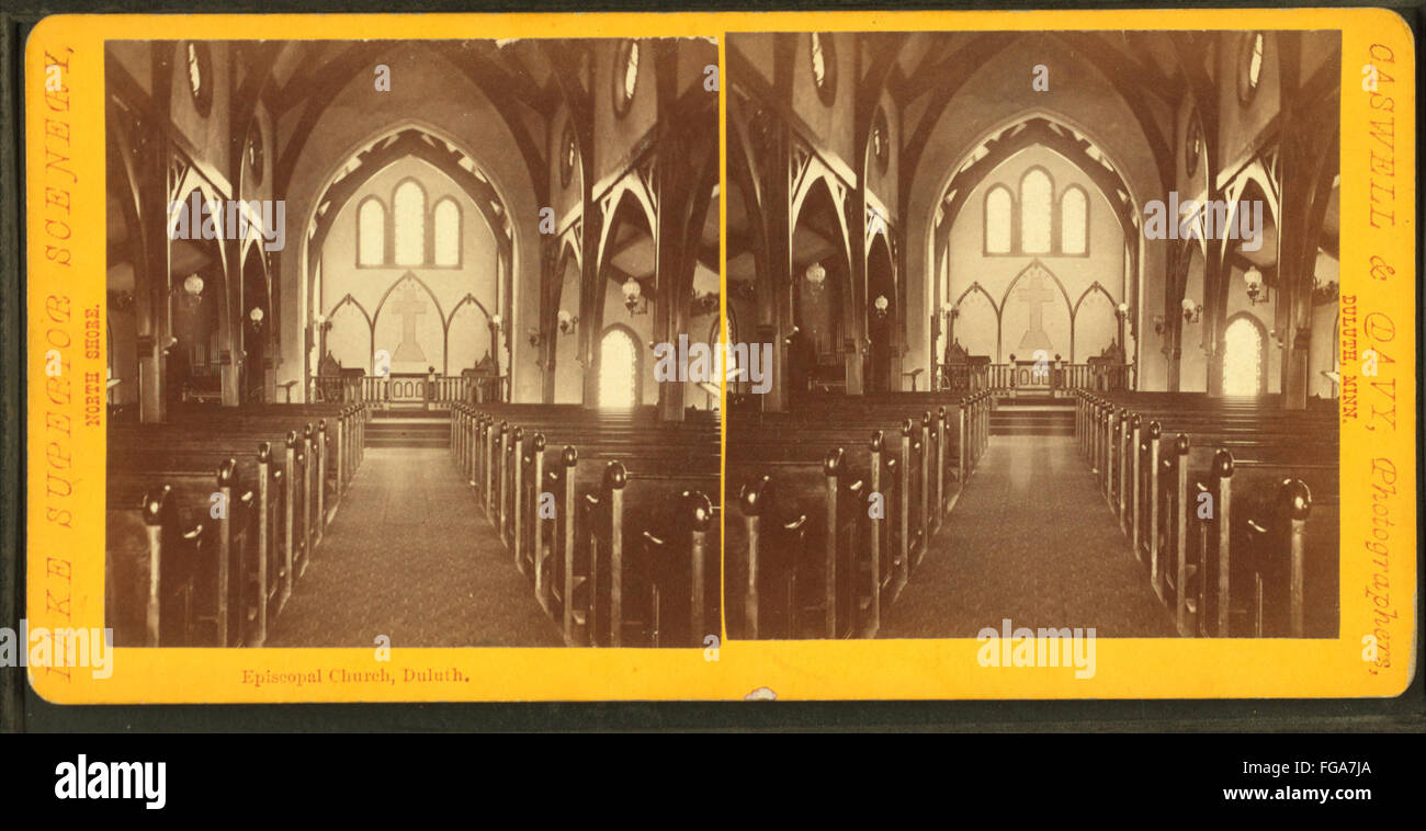 A photograph of the Episcopal Church in Duluth, Minnesota, captured by ...