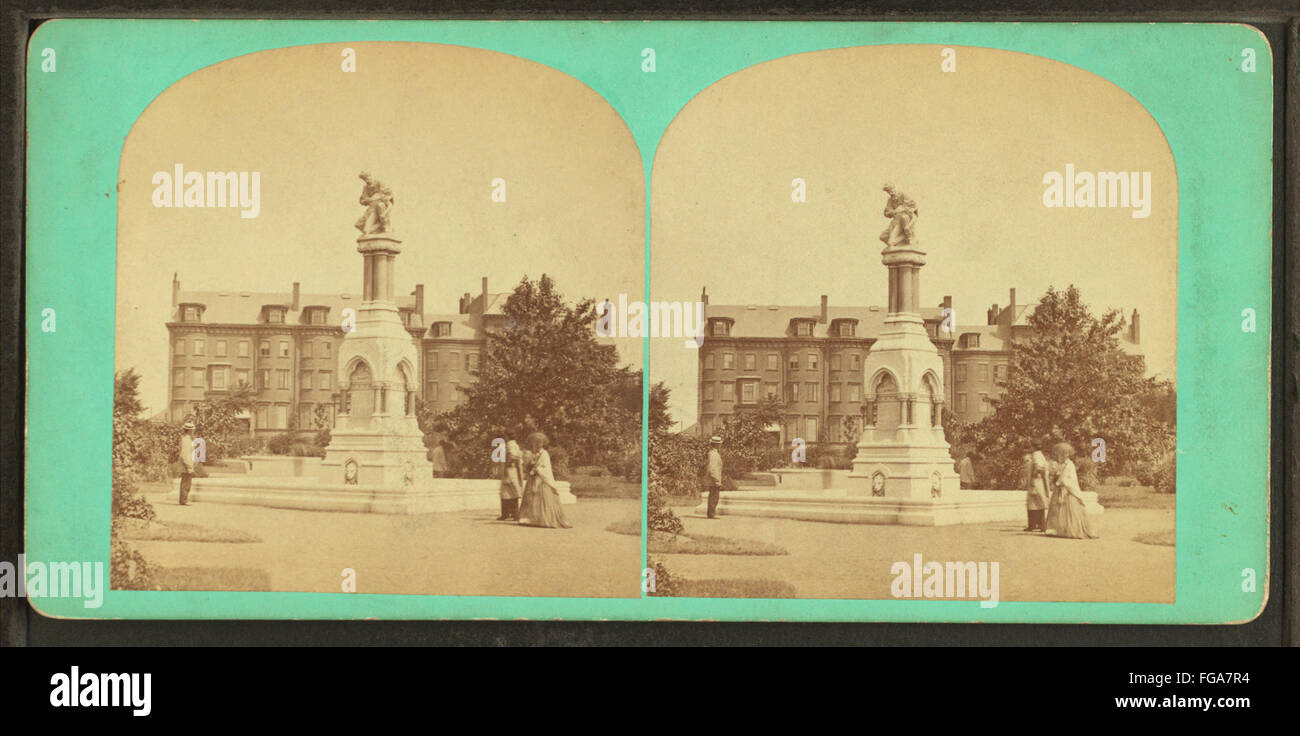 A photograph of the Ether Monument, commemorating the first public ...