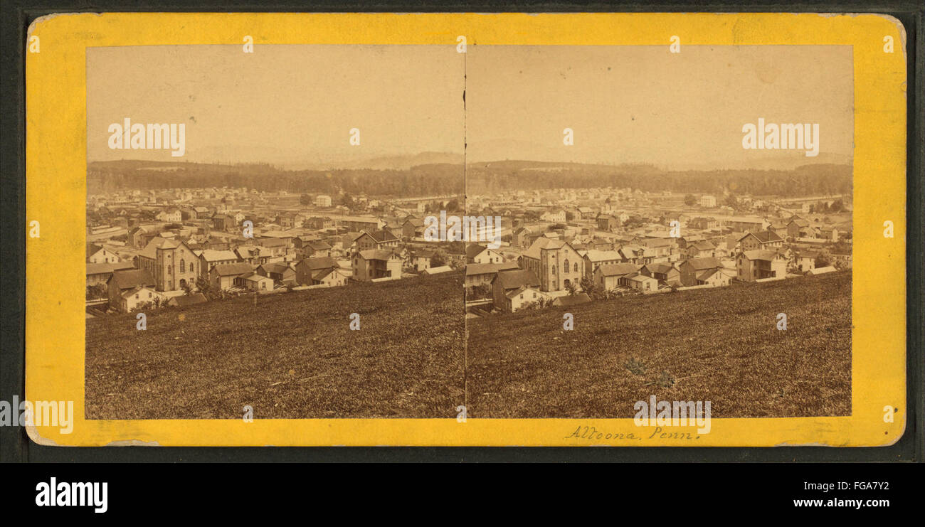 A stereoscopic photograph from the Robert N. Dennis collection showing ...