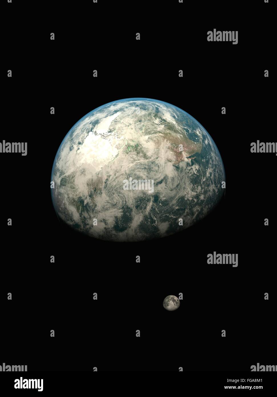 Earth moon from space hi-res stock photography and images - Alamy