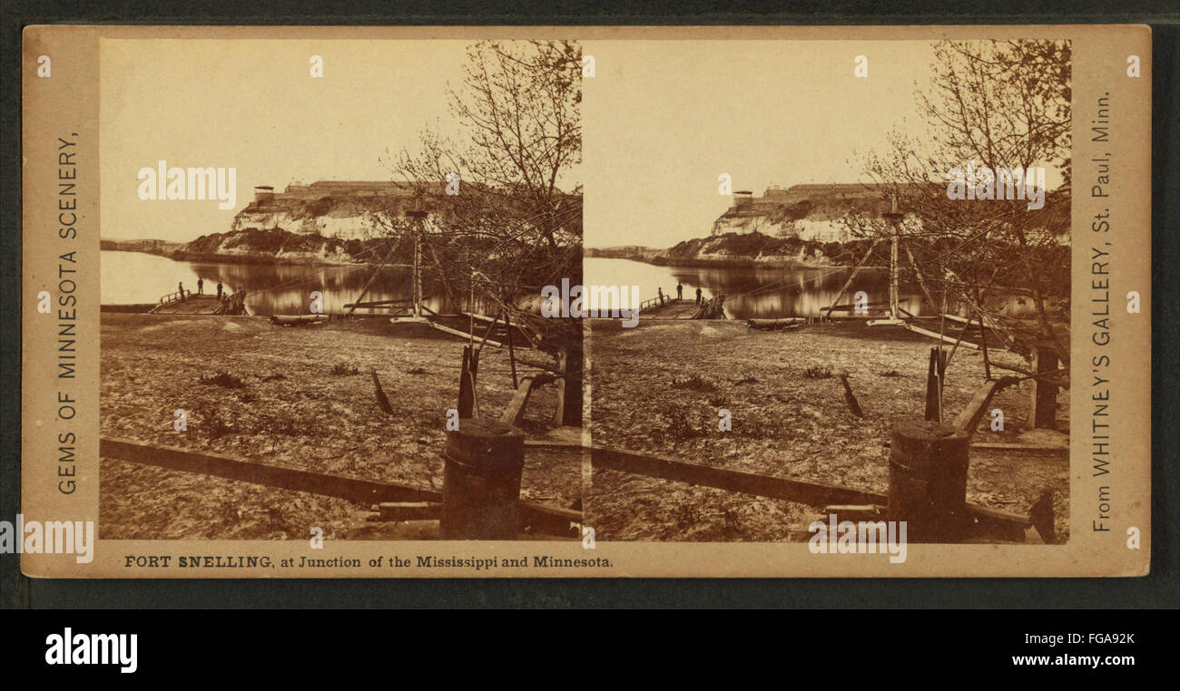 This photograph by Whitney’s Gallery shows Fort Snelling at the ...