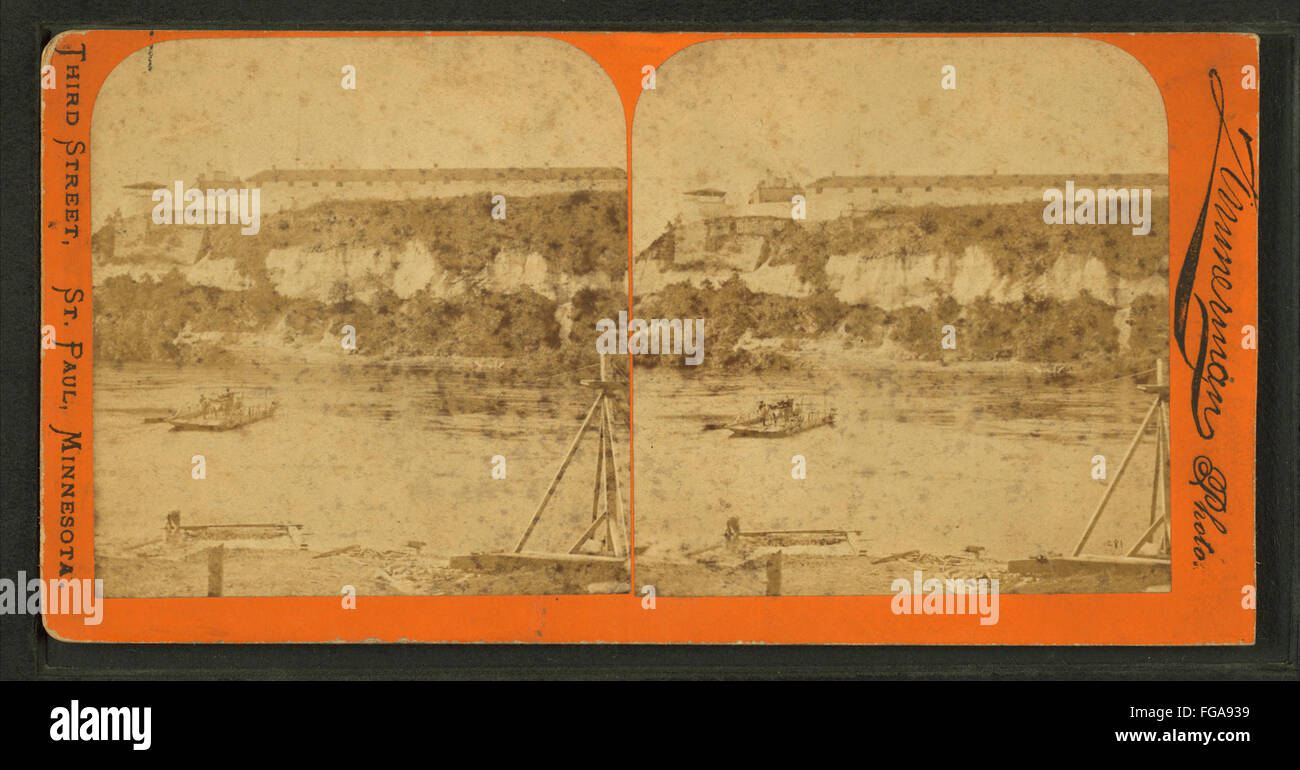 A photograph by Charles A. Zimmerman showing Fort Snelling, a historic ...