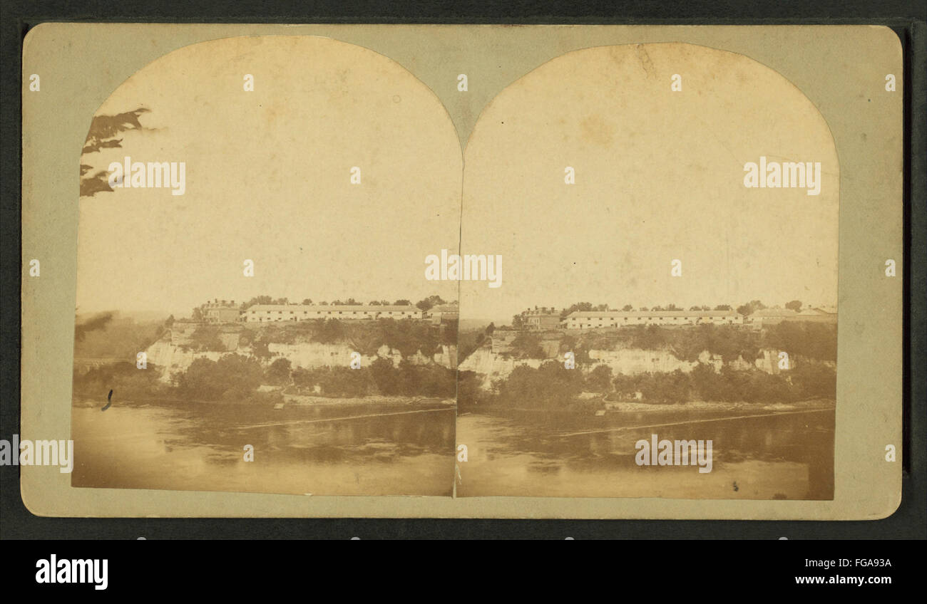 A stereoscopic view from the Robert N. Dennis collection showing Fort ...