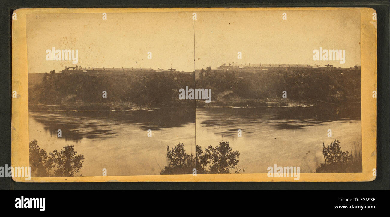 A photograph of Fort Snelling, located on the Mississippi River ...