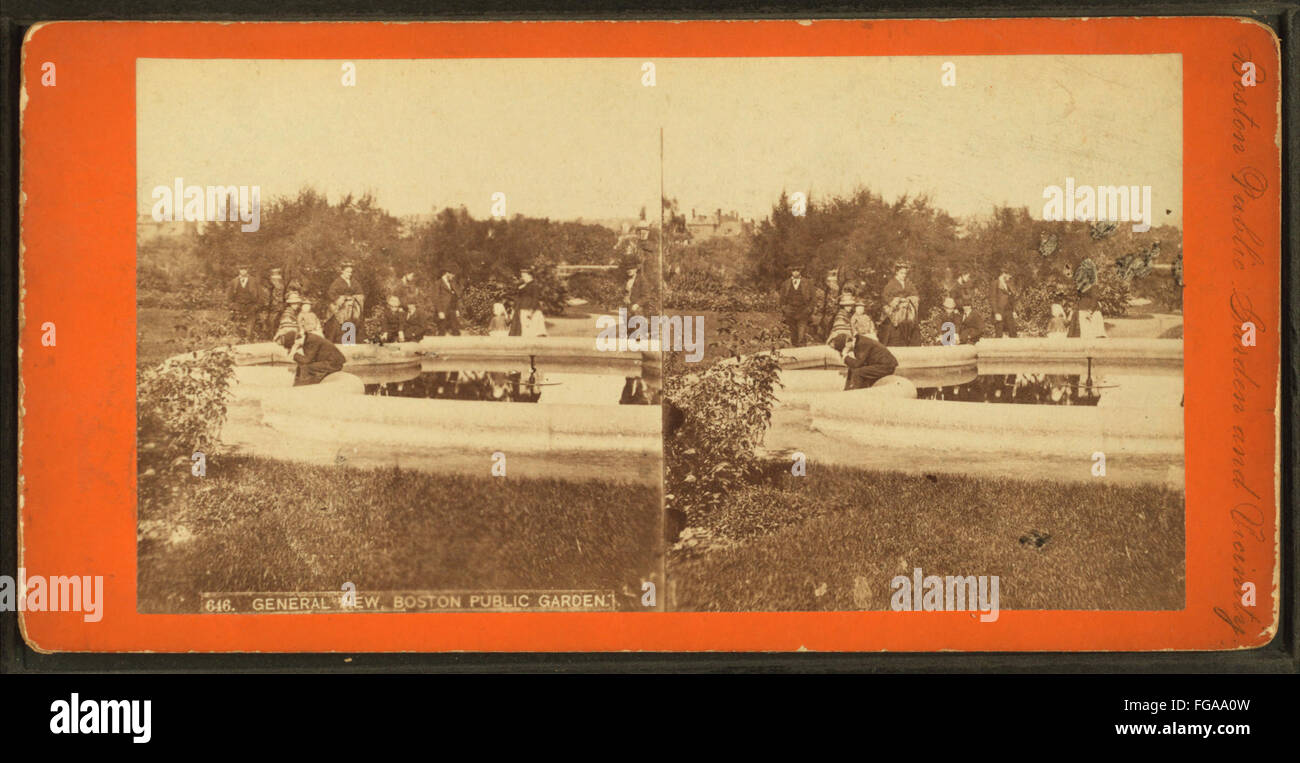 General view, Boston Public Garden, by Union View Co Stock Photo - Alamy