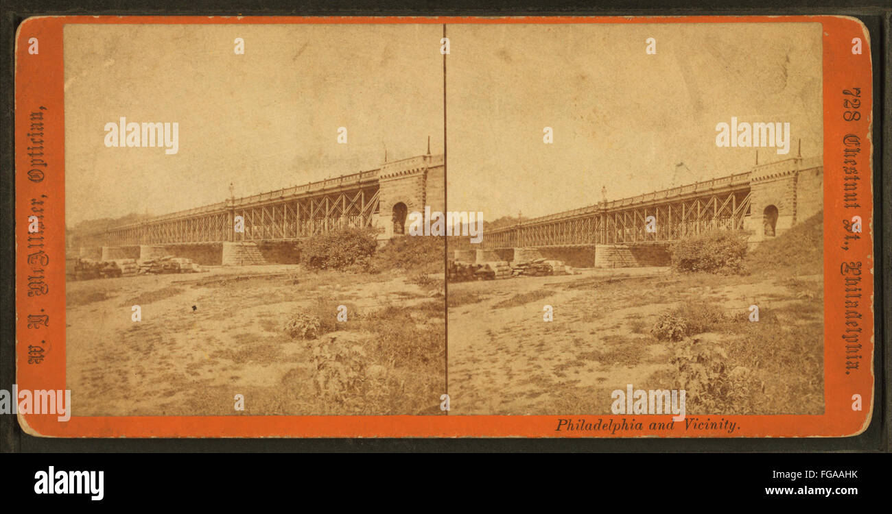 A photograph by William Y. McAllister showing the Girard Avenue Bridge ...
