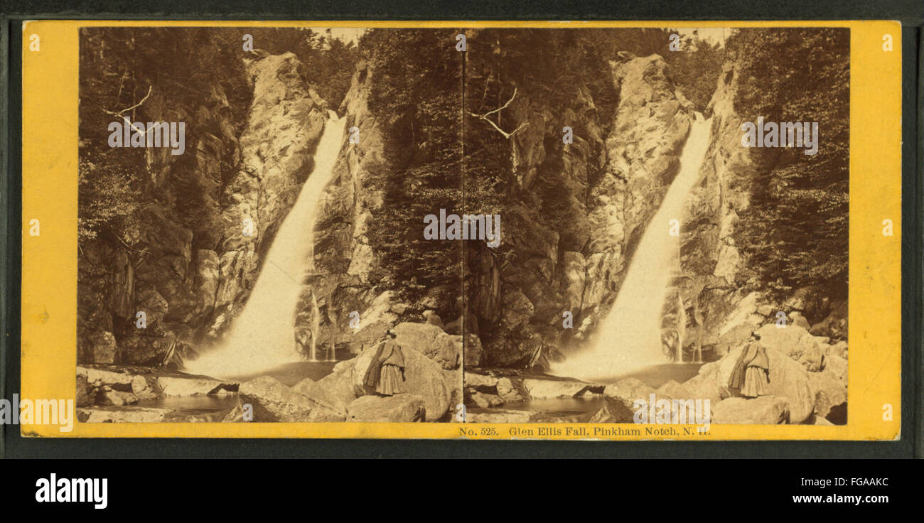 Photograph by John P. Soule of Glen Ellis Falls in Pinkham Notch, New ...