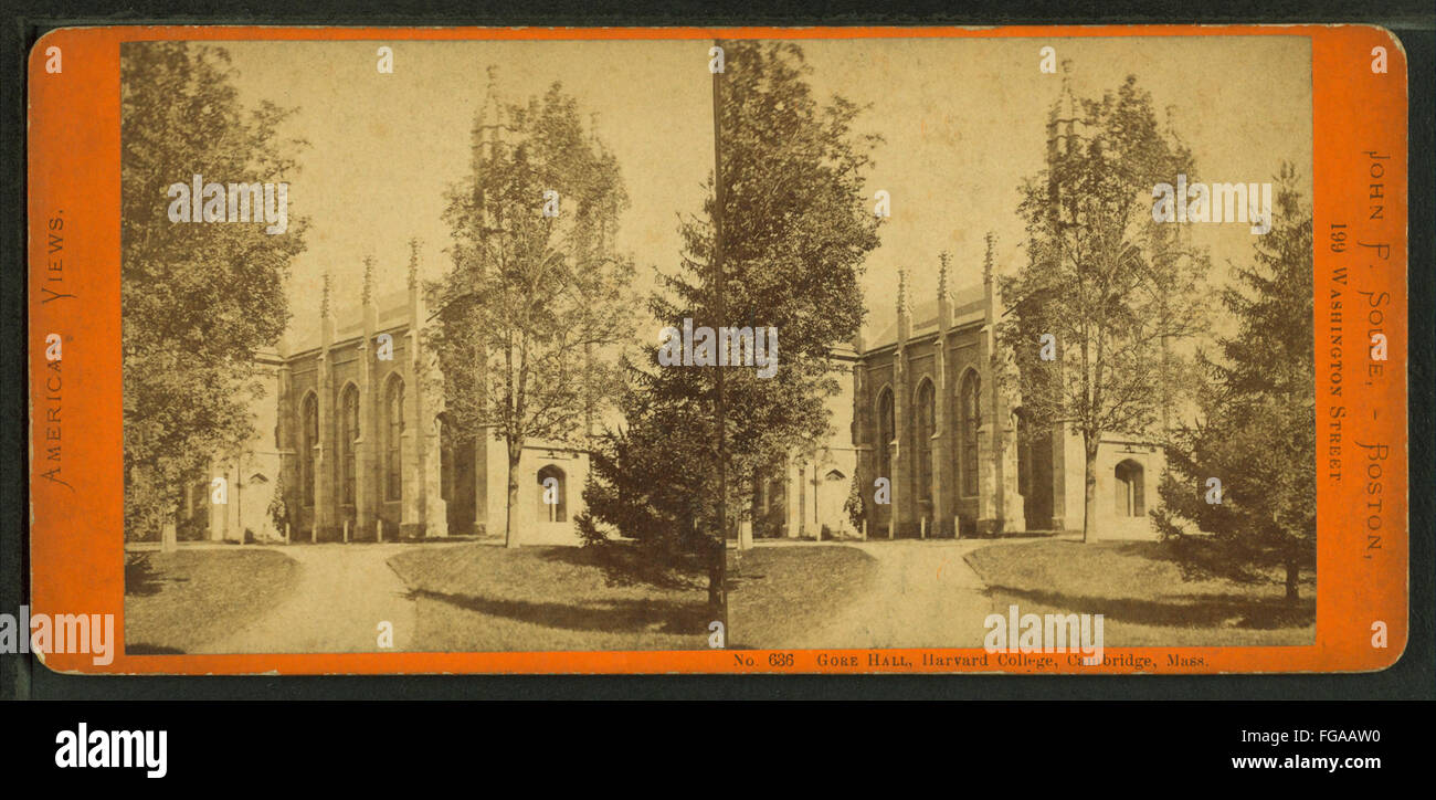 Photograph of Gore Hall at Harvard College in Cambridge, Massachusetts ...