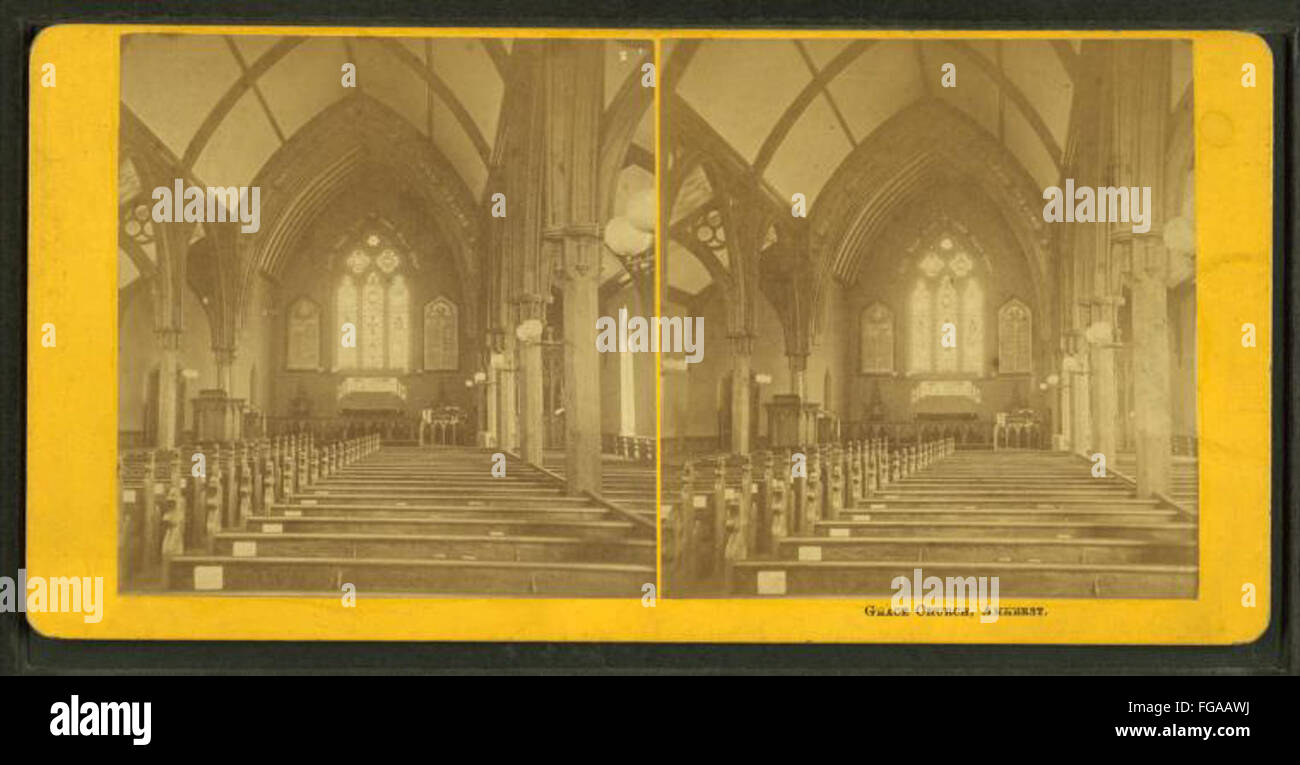 A photograph of Grace Church in Amherst, Massachusetts, taken by John ...