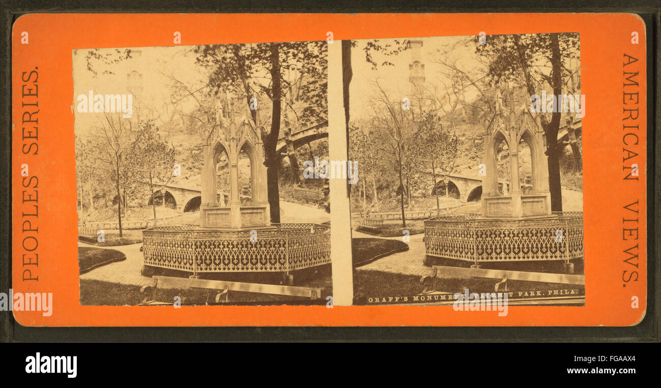 A stereoscopic view by Robert N. Dennis showing Graff's Monument in ...