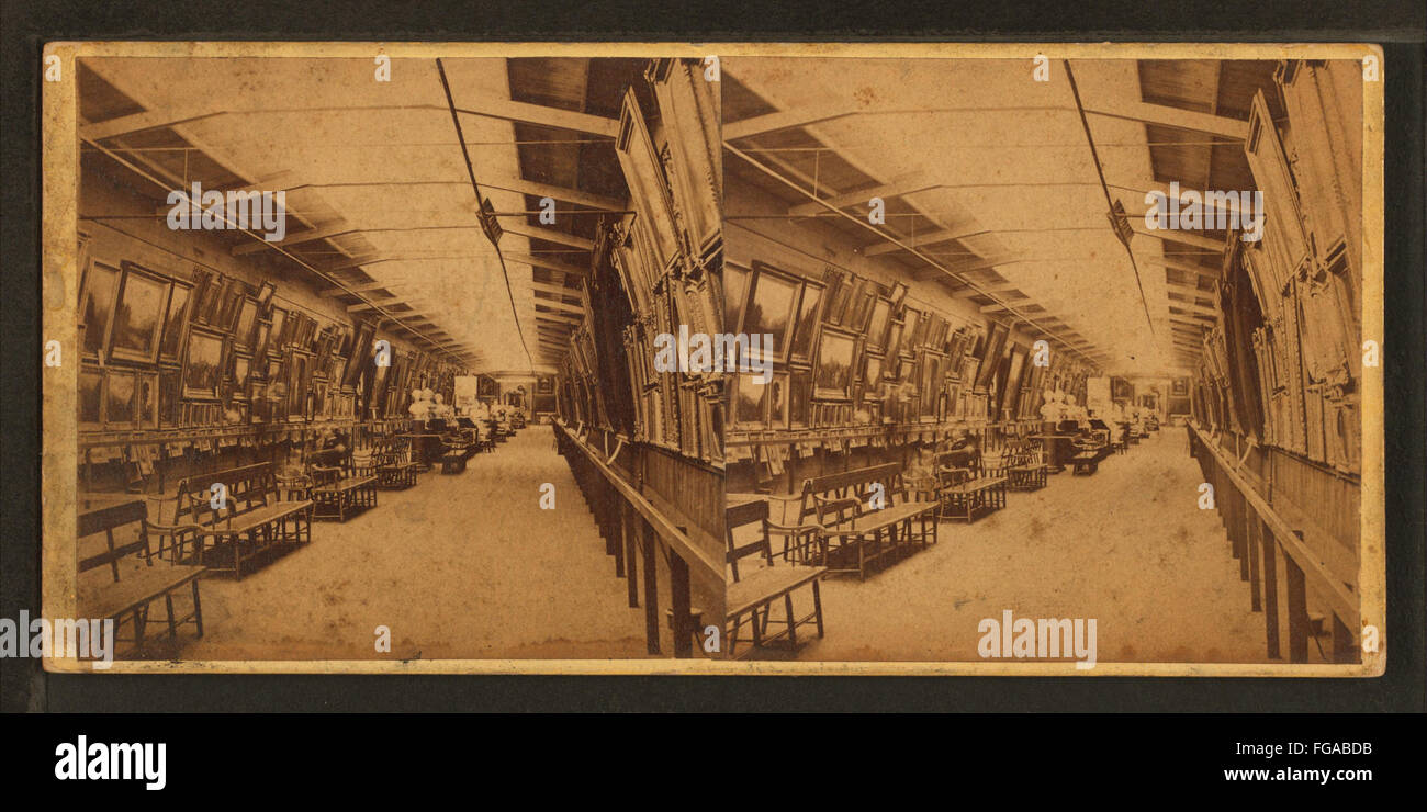 Art Gallery, by Newell, R., d. 1897 2 Stock Photo - Alamy