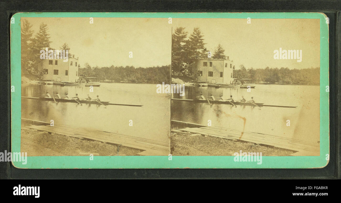 This photograph by E. Berg shows the Harvard University Crew, capturing ...