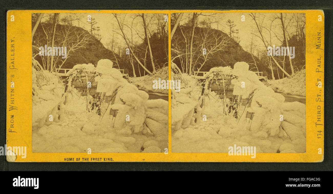 A photograph from Whitney's Gallery showing the 'Home of the Frost King ...