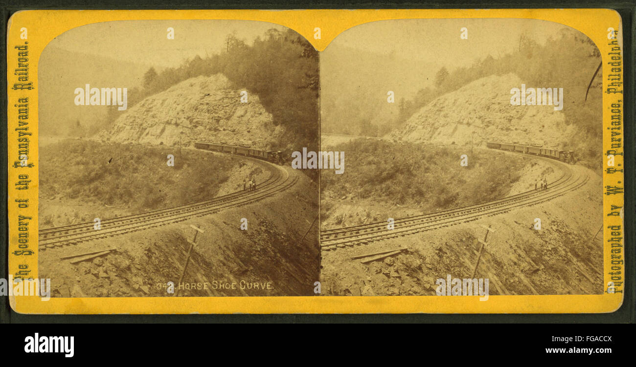 A photograph by William T. Purviance of the Horseshoe Curve, capturing ...