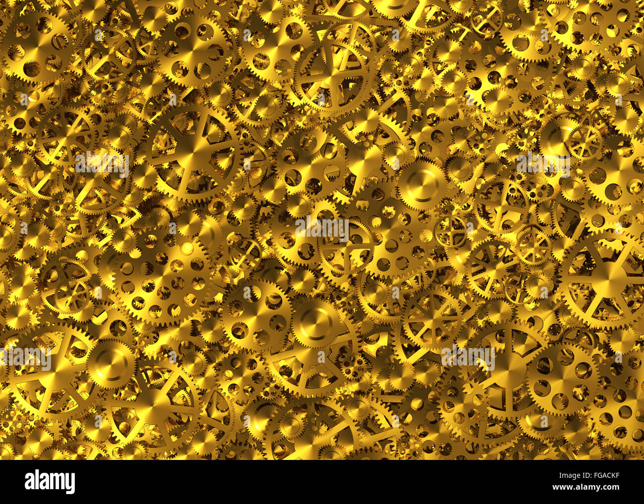Yellow Metal Gears Texture. 3D Scene Stock Photo - Alamy