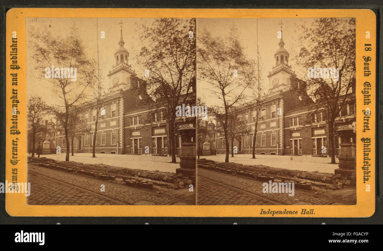 A photograph of Independence Hall, capturing the iconic building in ...