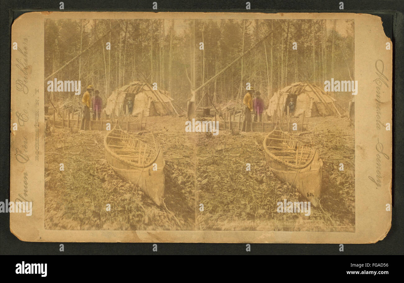 A photograph by Union View Co. depicting a Native American tribe in ...