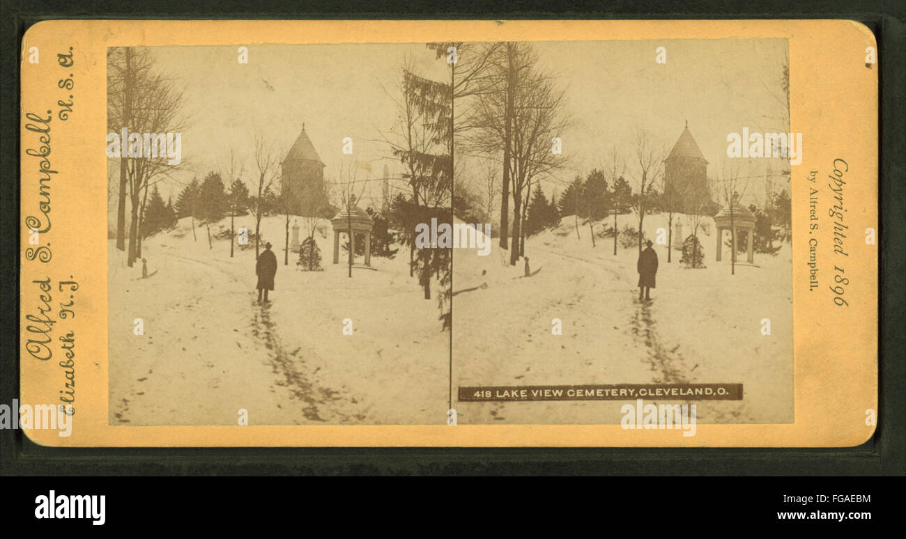 A photograph of Lake View Cemetery in Cleveland, Ohio, taken by Alfred ...