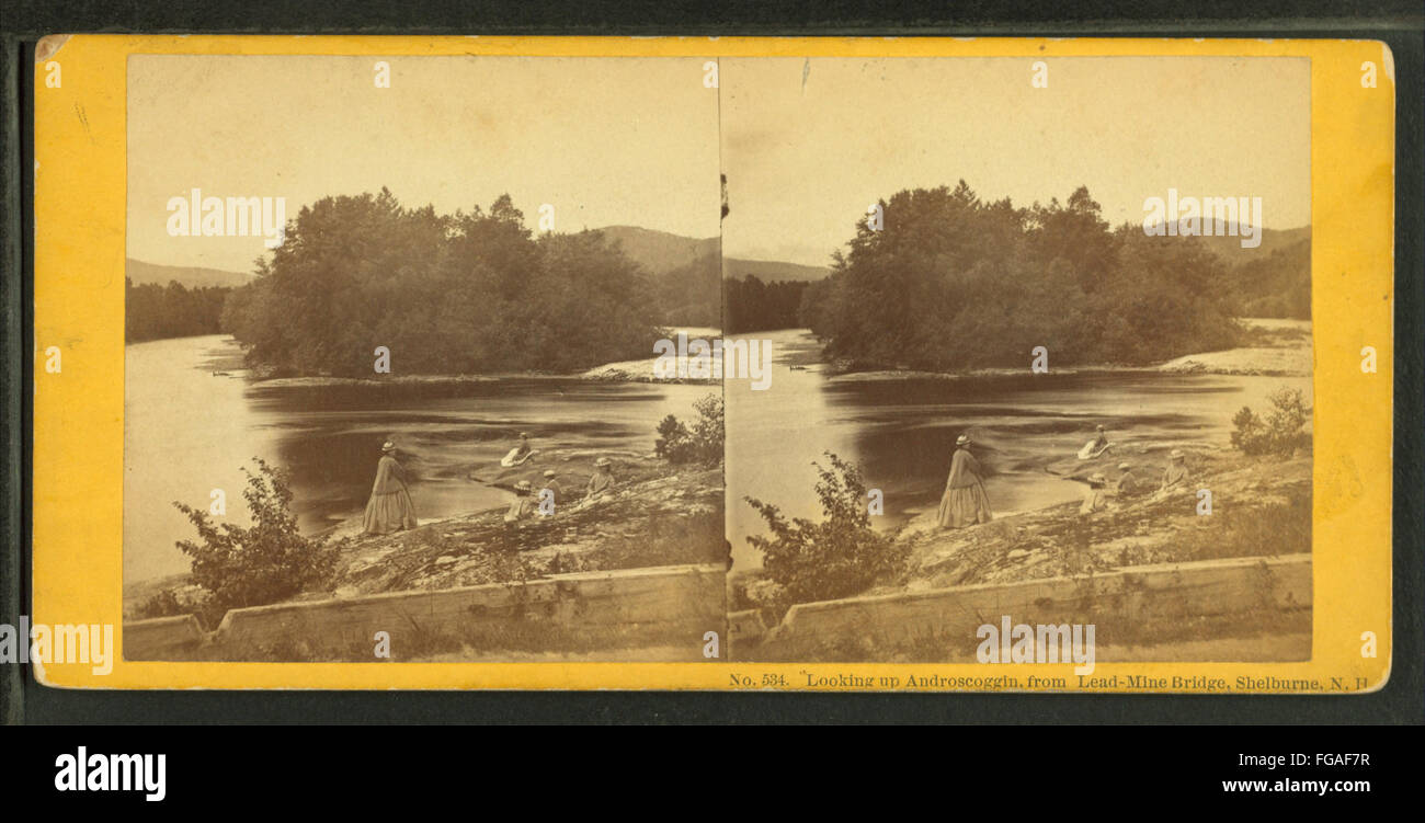 This photograph by John P. Soule shows the view of the Androscoggin ...