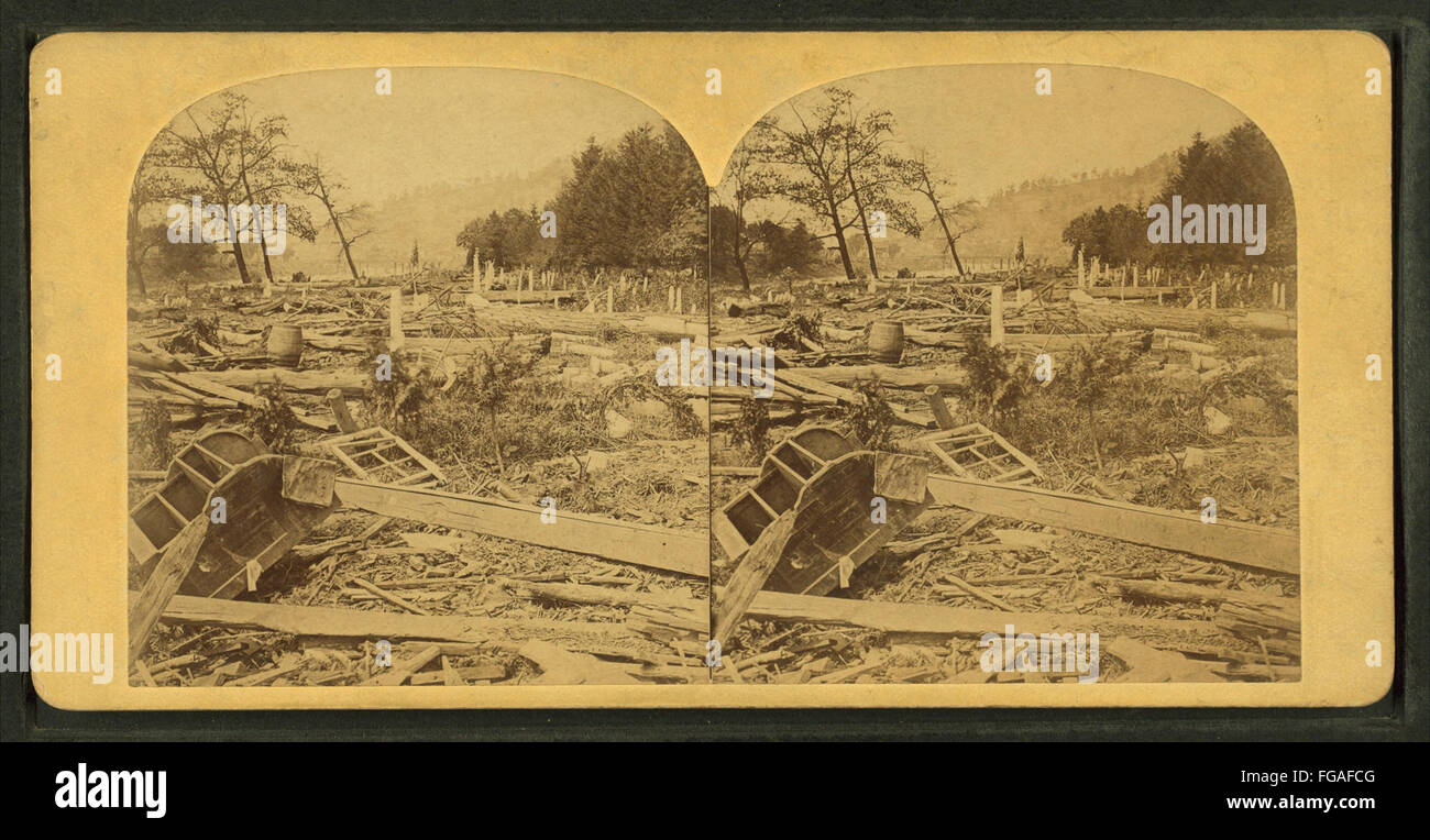 A photograph from the Robert N. Dennis collection showing a somber view ...