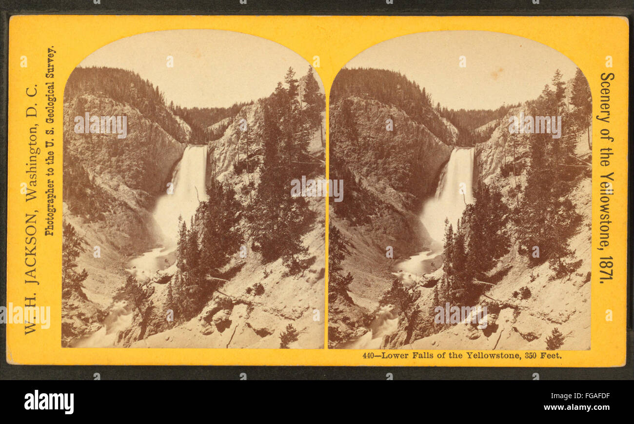 This photograph by William Henry Jackson captures the Lower Falls of ...