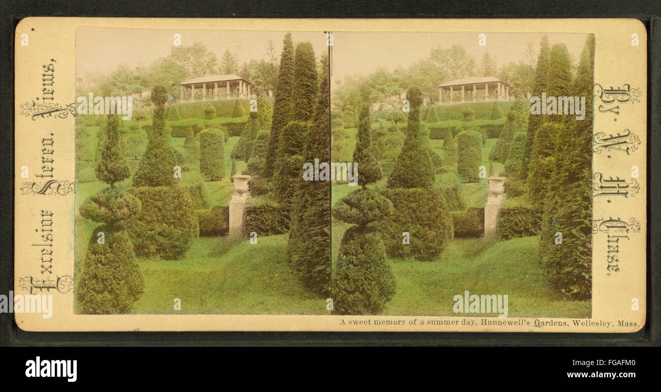 A photograph by William M. Chase of Hunnewell's Gardens in Wellesley ...