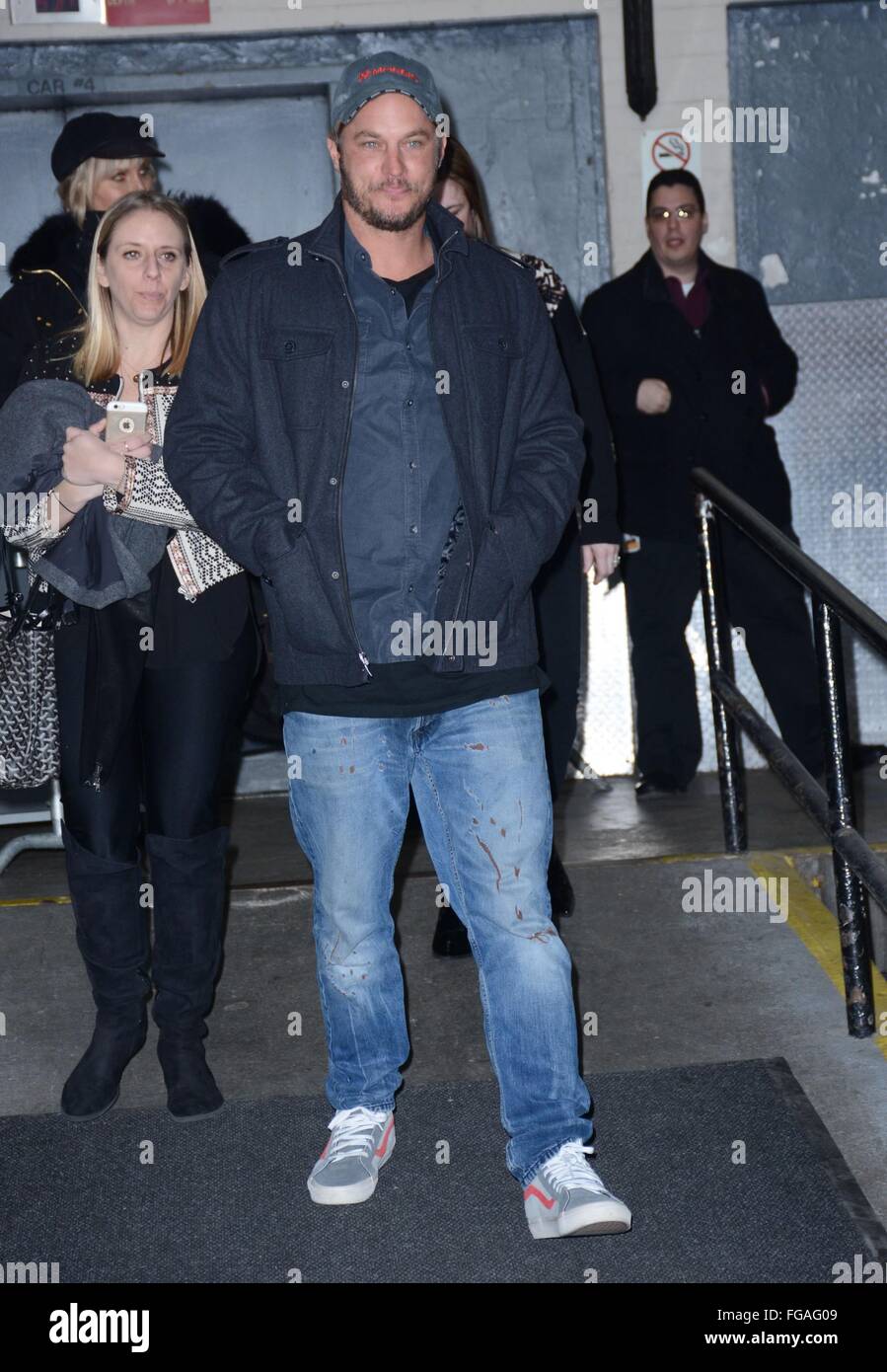 New York, USA. 18th Feb, 2016. Travis Fimmel out and about for ...