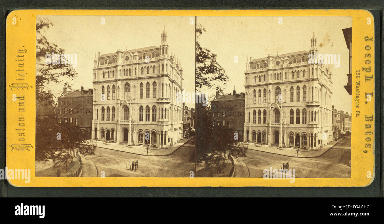A photograph by Joseph L. Bates of the Masonic Temple, showcasing the ...
