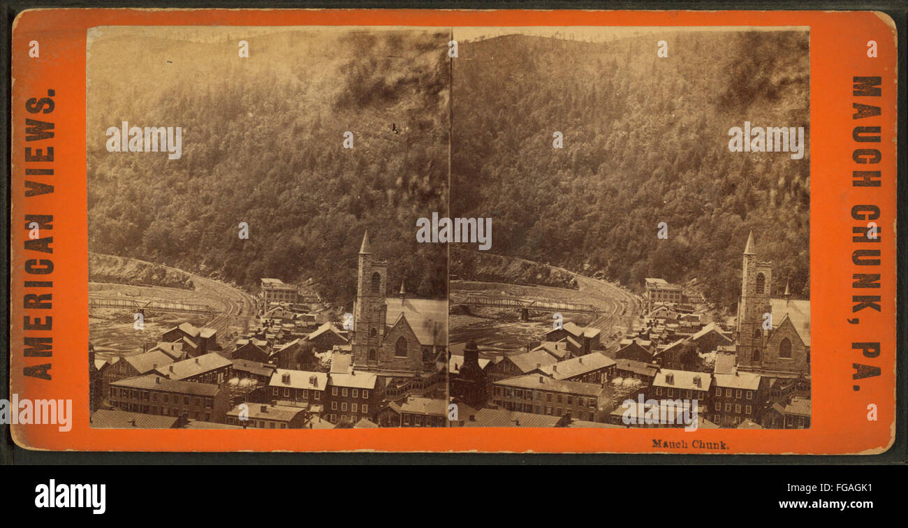 A photograph from the Robert N. Dennis collection showing Mauch Chunk ...
