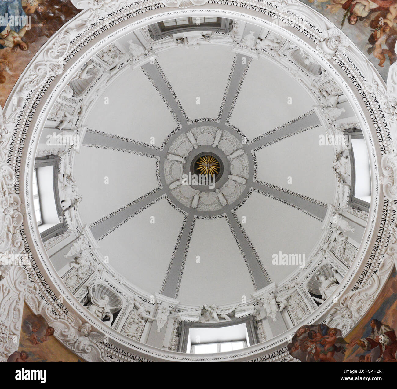 oval church roof from inside Stock Photo - Alamy