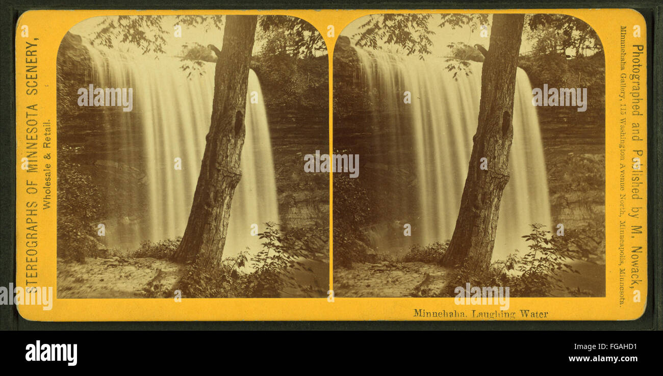 A photograph of Minnehaha, known as Laughing Water, capturing the ...