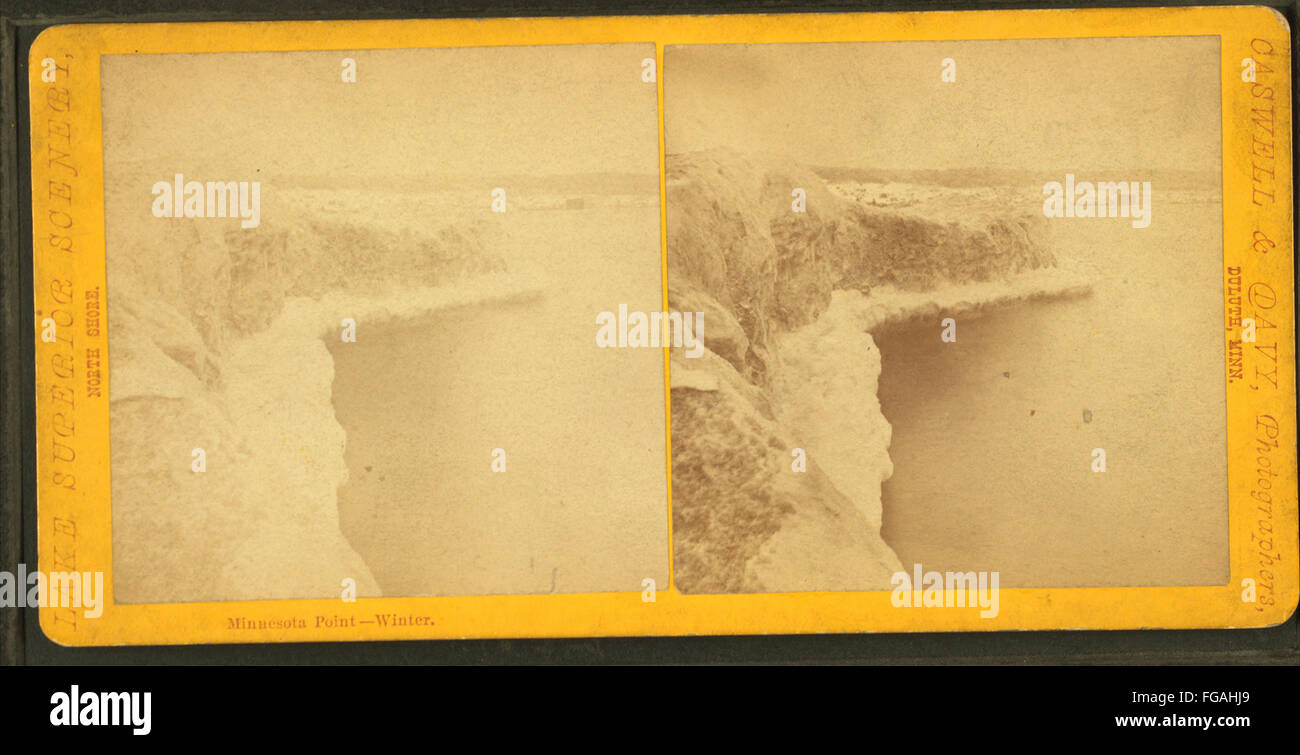 This image shows Minnesota Point in winter, emphasizing the snowy ...