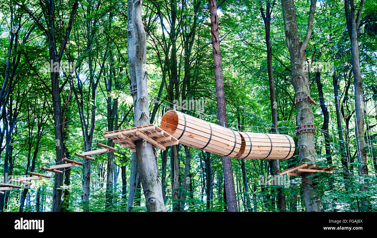 Forest rope bridge hi-res stock photography and images - Alamy